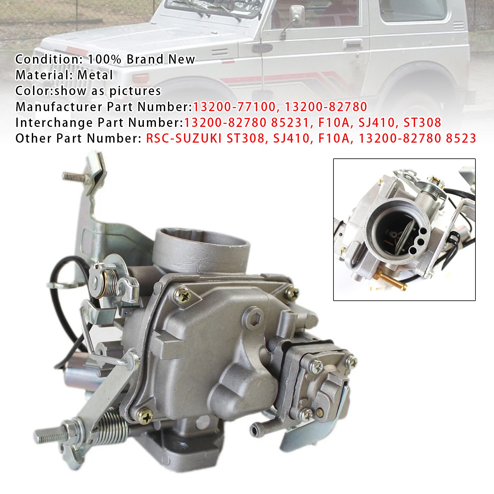 1983-2009 Suzuki SJ410 F10A ST100 ST308 LJ81 Samurai Carry ST308 Carbu ...