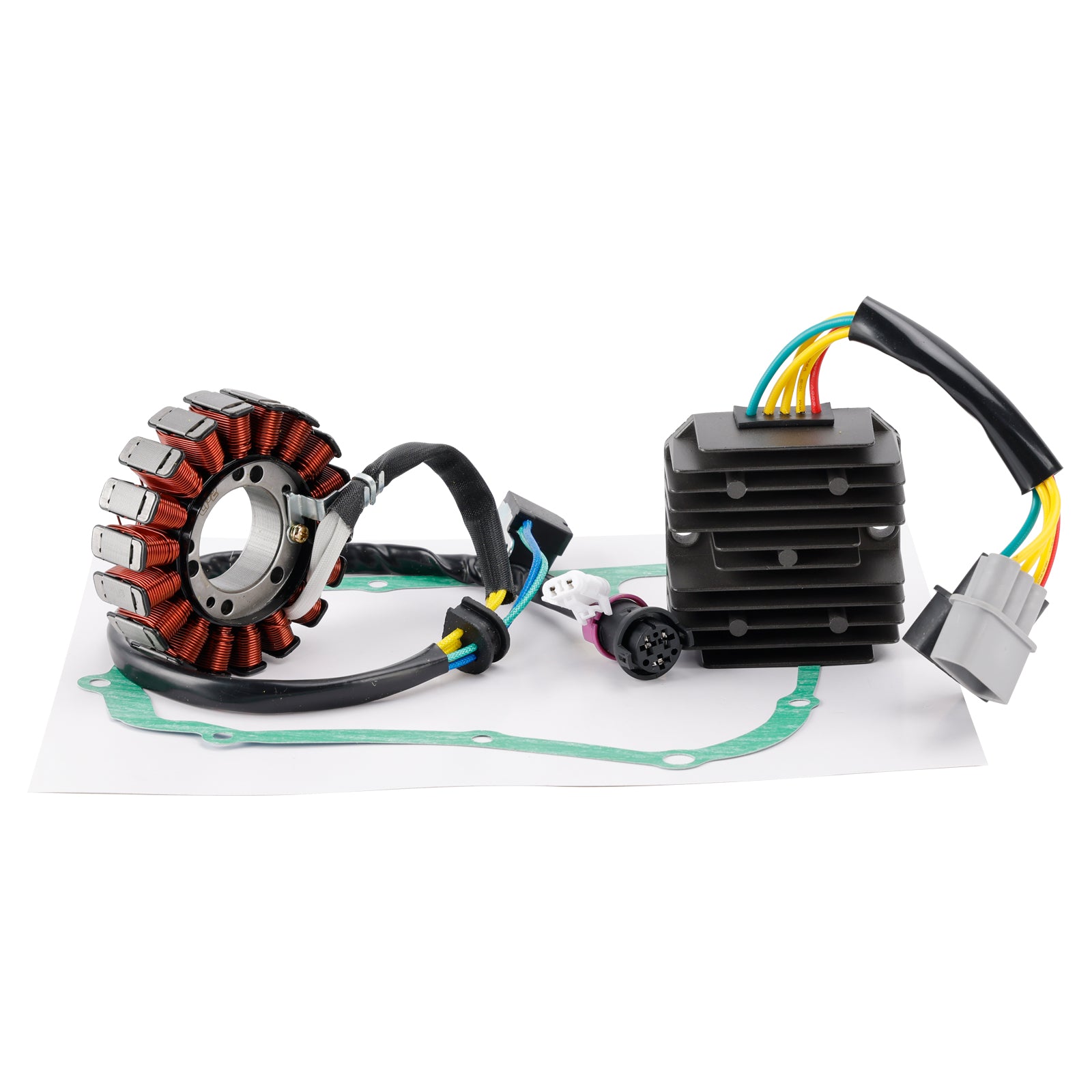 2012 Linhai ATV 400 2B 27450 Stator & 2-Plug Regulator Rectifier Gaske ...