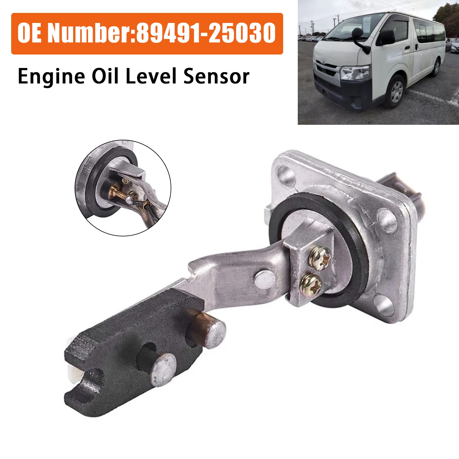 89491-25030 2pins Engine Oil Level Sensor for Toyota Hiace with 2TRFE ...