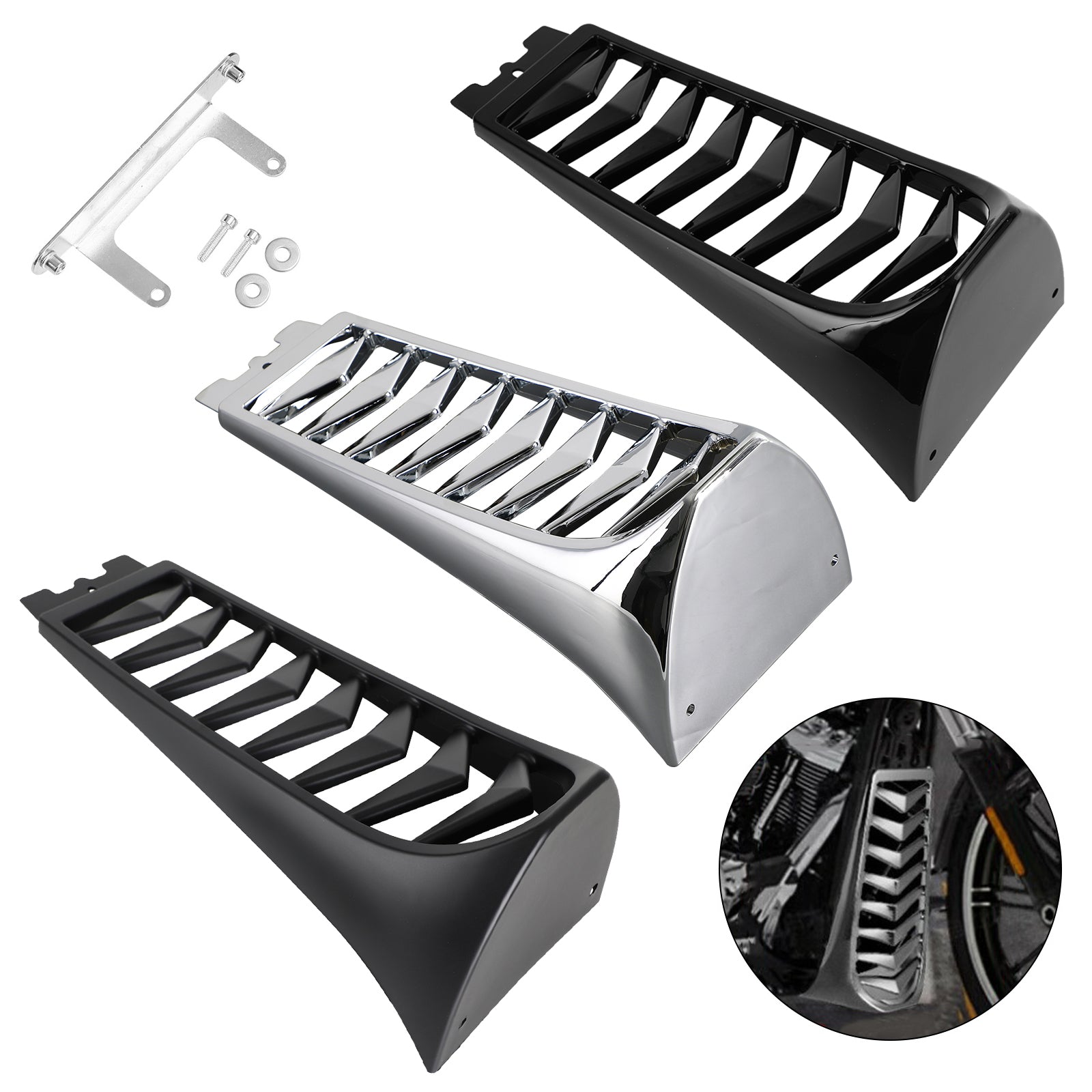 Front Chin Spoiler Lower Radiator Cover for Softail Breakout Fat Bob 2 ...