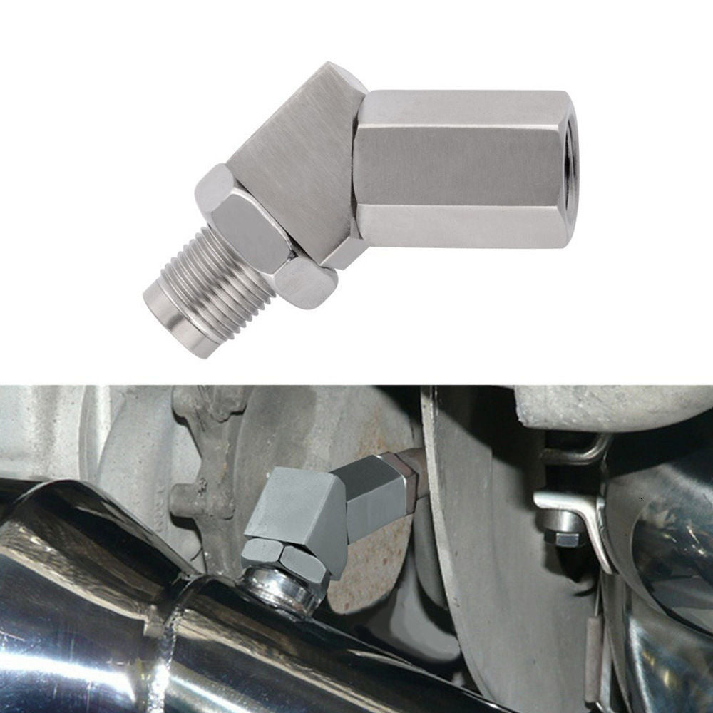 Mini Catalytic Converter 135 Degree O2 Sensor Eliminator CEL Check Eng ...