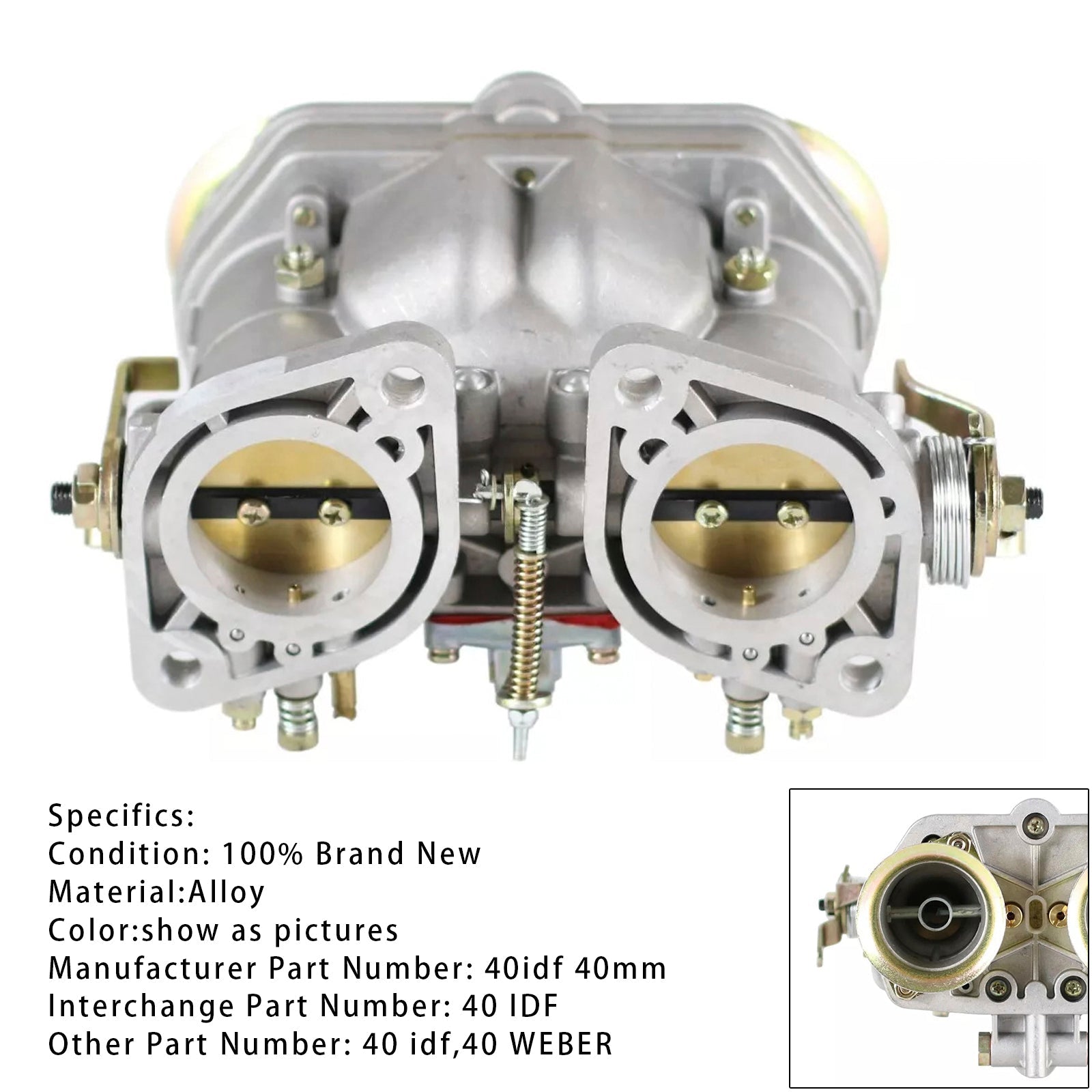40mm IDF 40IDF Downdraft Carb Carburetor w Extended Fuel Bowl For Webe ...