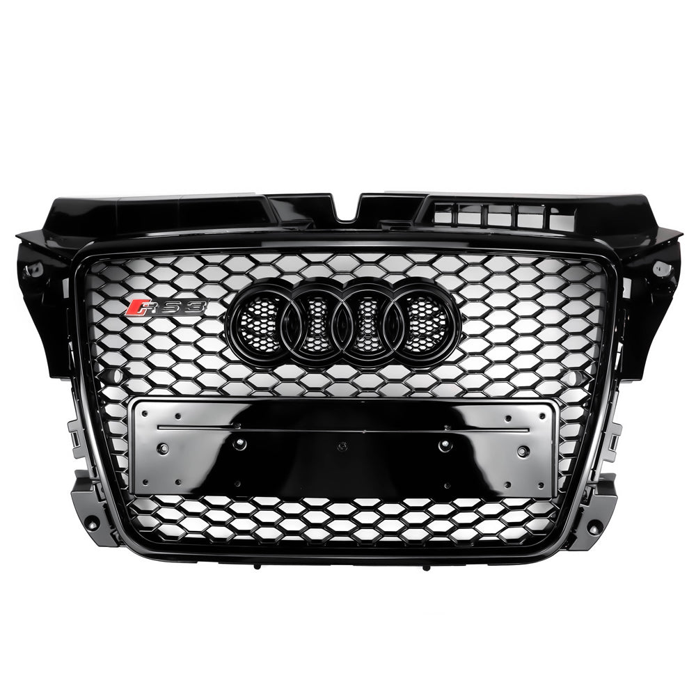 2008-2013 Audi A3 S3 8P To RS3 Style Honeycomb Front Bumper Grille Glo ...