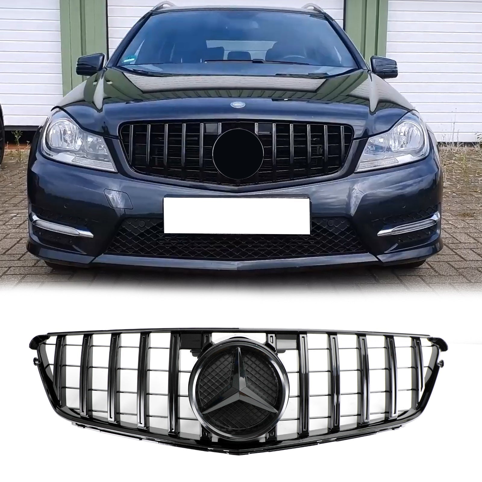 2008-2014 Mercedes Benz W204 C-Class C250 C300 C350 Front Bumper Grill ...