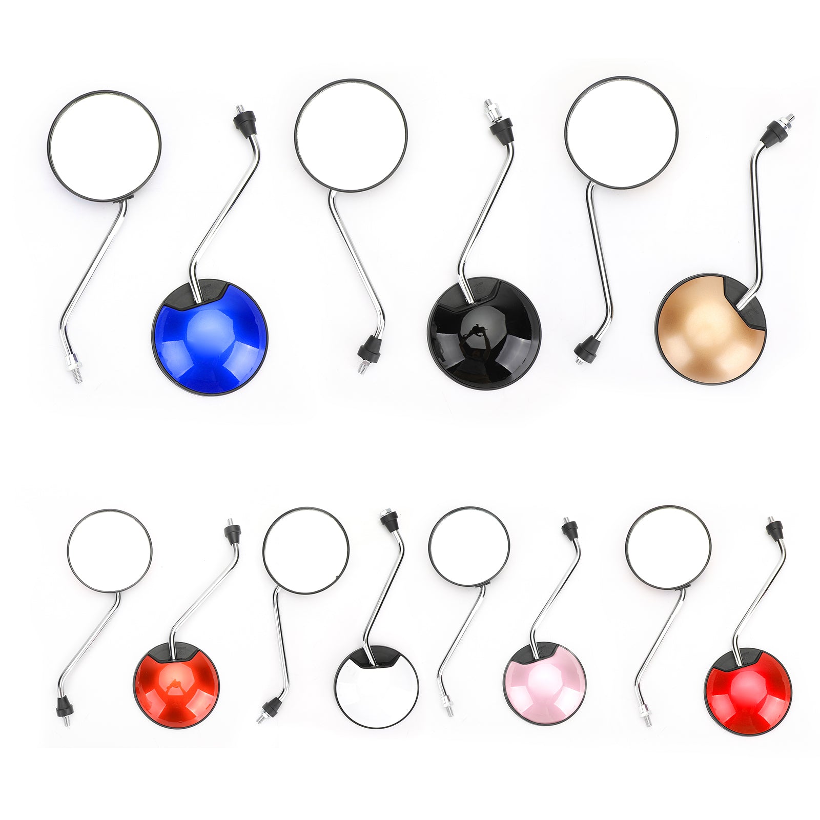 Universal Scooter Moped Mirrors 8mm For Vespa Piaggio Liberty 50-150cc ...