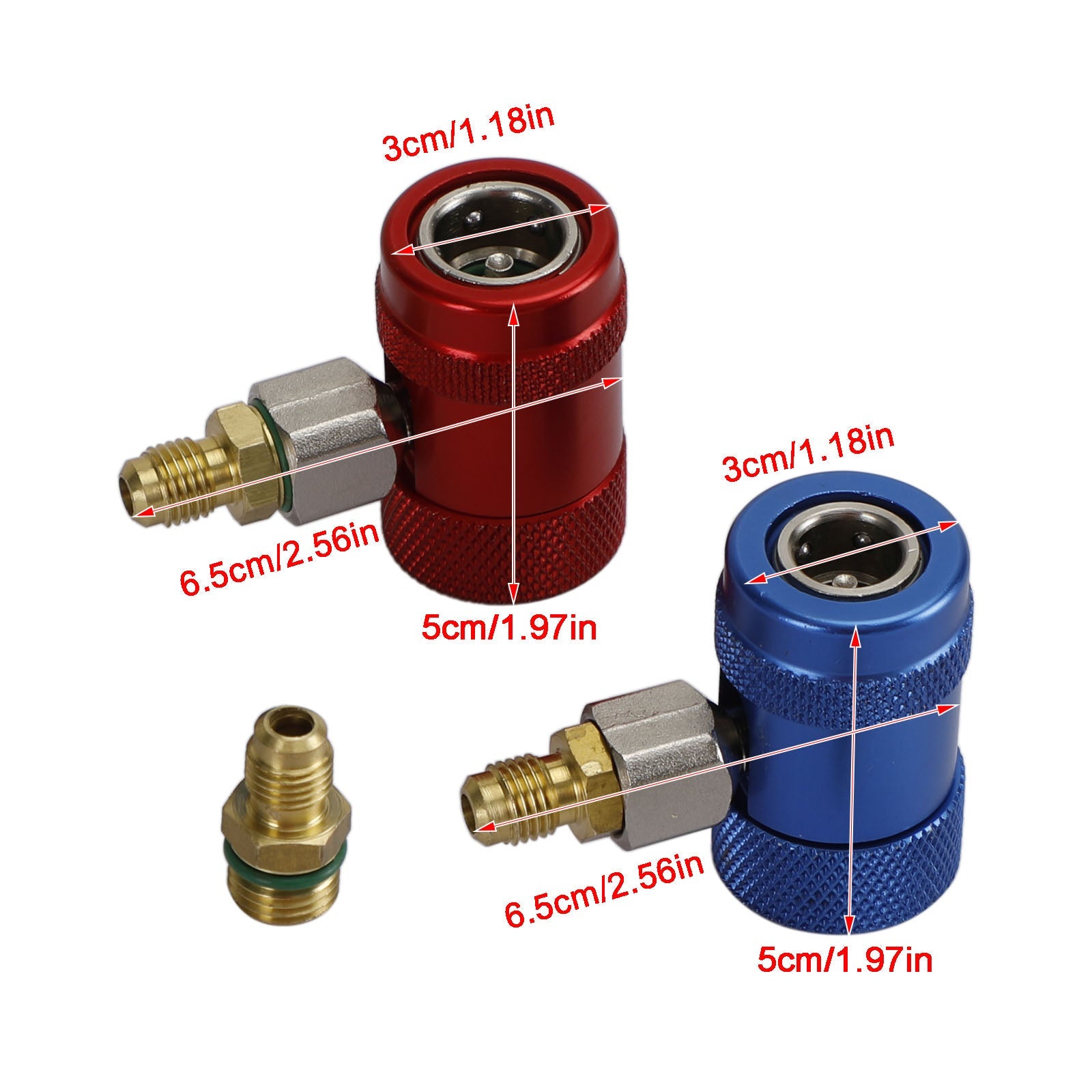 Adjustable AC Quick Coupler Connector Adapter High/Low 1/4" HVAC Set ...