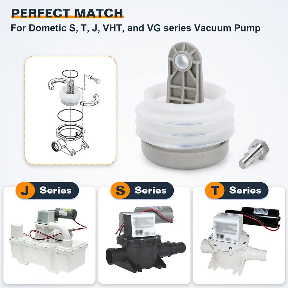 Pump Bellows Kit S & T Series Vacuum & Discharge Pump Dometic 38523098 ...